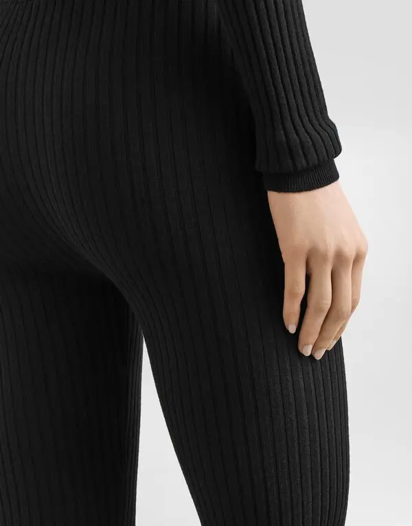 Dolce & Gabbana Ribbed Wool Leggings Pants And Shorts