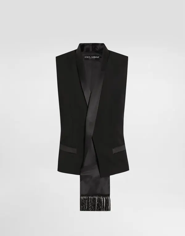 Dolce & Gabbana Wool Gabardine Vest