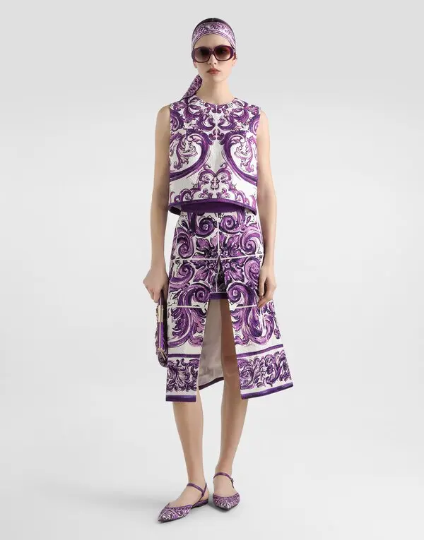 Dolce & Gabbana Majolica-print Skirt Skirts