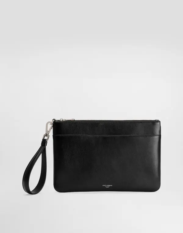 Dolce & Gabbana Calfskin Necessaire Briefcase And Clutches - Black
