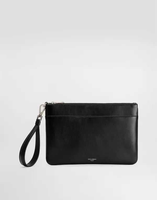 Dolce & Gabbana Calfskin Necessaire Briefcase And Clutches - Black