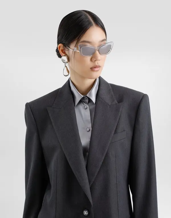 Dolce & Gabbana Oversize Woolen Jacket Blazers Gray