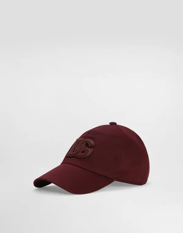Dolce & Gabbana Cotton Gabardine Baseball Cap Hats And Gloves - Purple