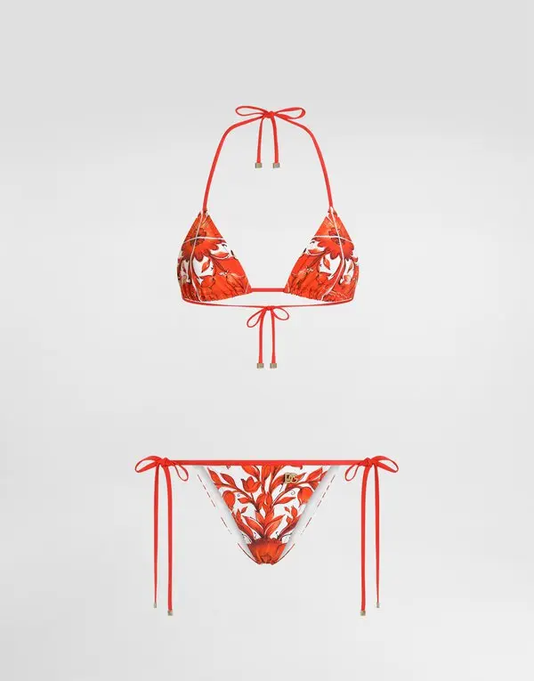 Dolce & Gabbana Majolica-print Bikini Swimwear Fabric - Multicolor