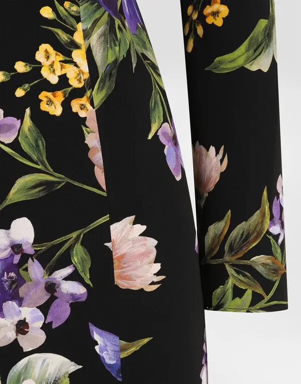 Dolce & Gabbana Charmeuse Dress With Floral Print