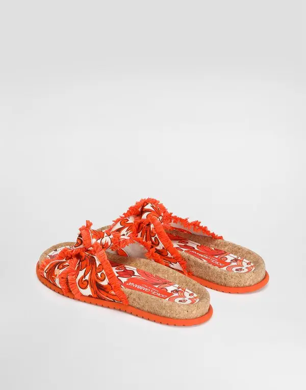Dolce & Gabbana Ciabatta Flat Slides And Mules - Multicolor