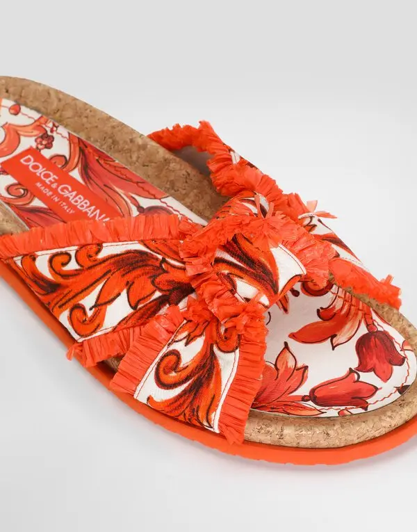 Dolce & Gabbana Ciabatta Flat Slides And Mules - Multicolor