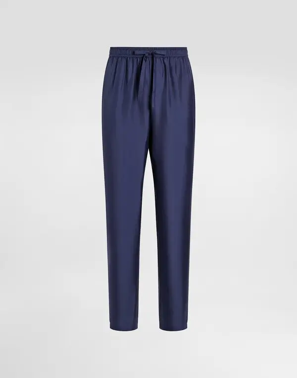 Dolce & Gabbana Pantalone Pants And Shorts Silk - Blue