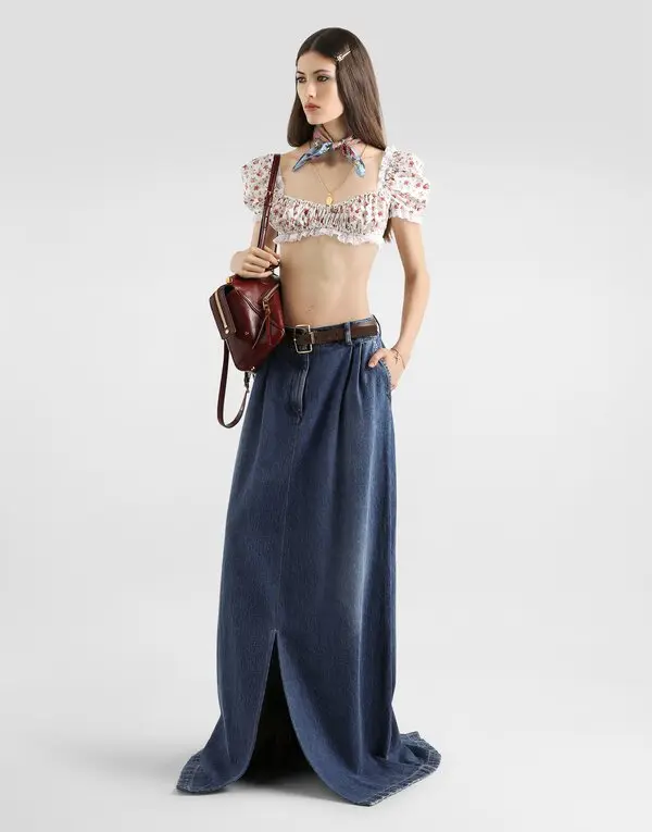 Dolce & Gabbana Long Denim Skirt