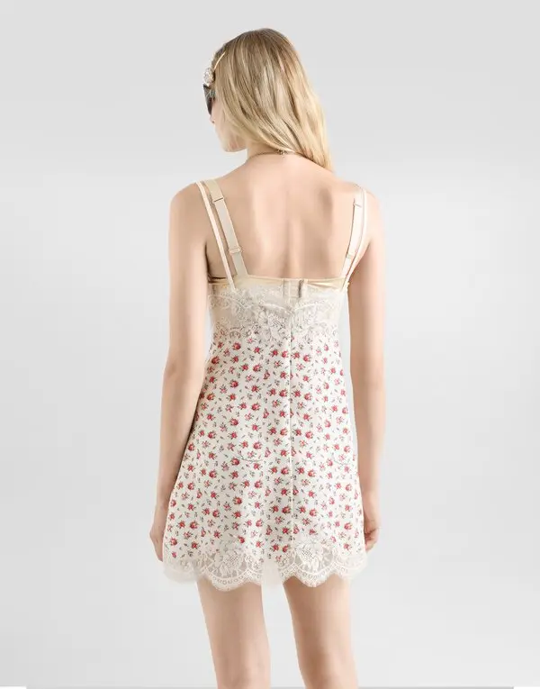 Dolce & Gabbana Small Rose-print Slip Dress Dresses