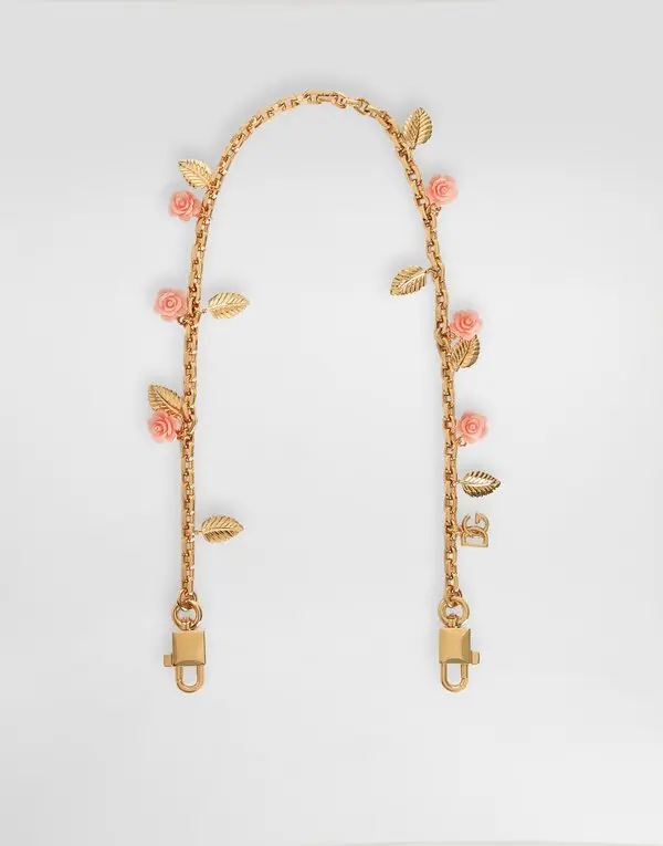 Dolce & Gabbana Metal Shoulder Strap With Roses Collection - Multicolor