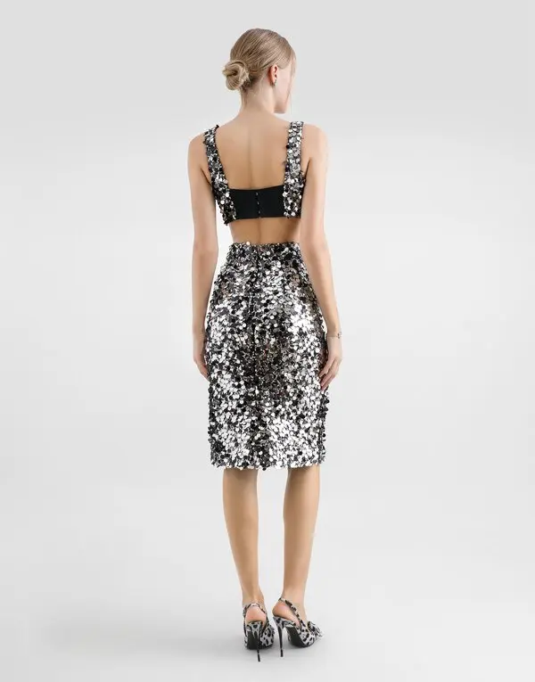 Dolce & Gabbana Sequined Bralette Top Shirts And Tops