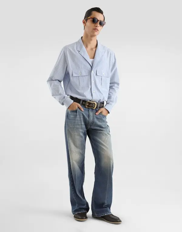 Dolce & Gabbana Striped Cotton Martini Shirt Shirts