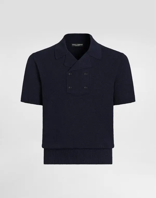 Dolce & Gabbana Cotton-linen Polo Shirt Sweaters And Cardigans