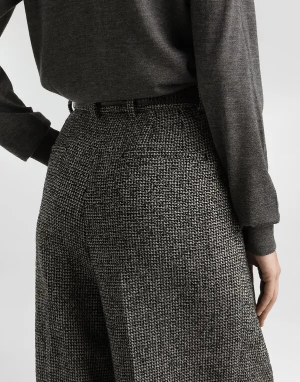 Dolce & Gabbana Wool Blend Dotted Print Trousers