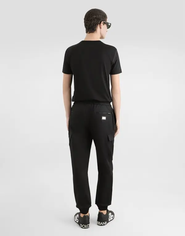 Dolce & Gabbana Pleated Cotton Linen Trousers - Black
