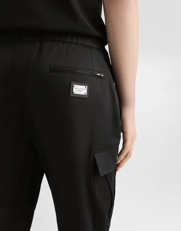 Dolce & Gabbana Pleated Cotton Linen Trousers - Black