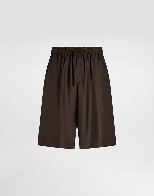 Dolce & Gabbana Silk Twill Trousers - Brown