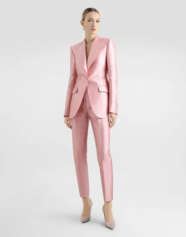 Dolce & Gabbana Silk Shantung Single-breasted Jacket Blazers