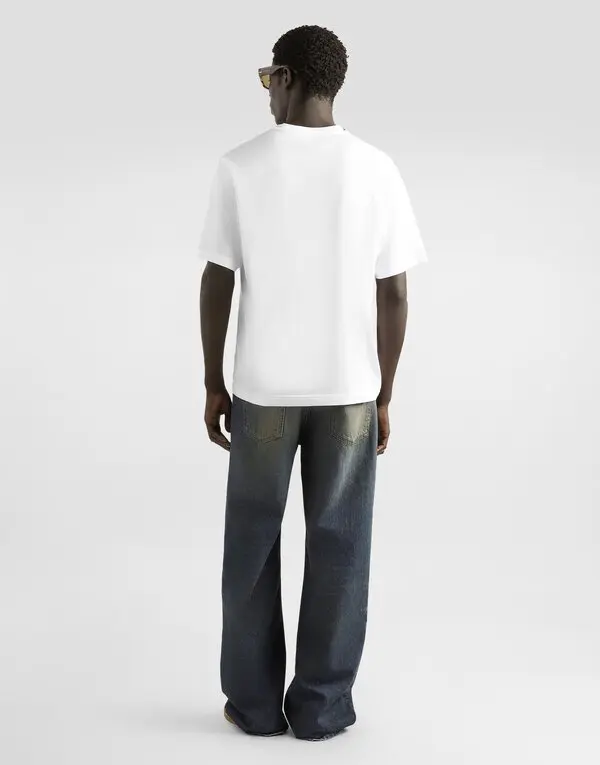 Dolce & Gabbana Cotton T-shirt With Patch T-shirts And Polos - White