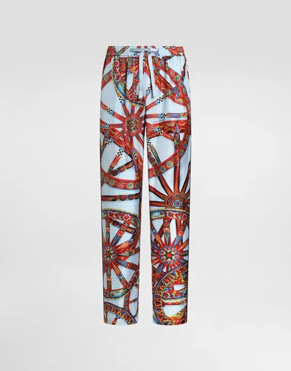 Dolce & Gabbana Carretto-print Vanity Twill Trousers - Multicolor