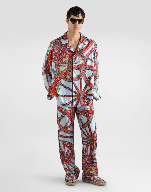Dolce & Gabbana Carretto-print Vanity Twill Trousers
