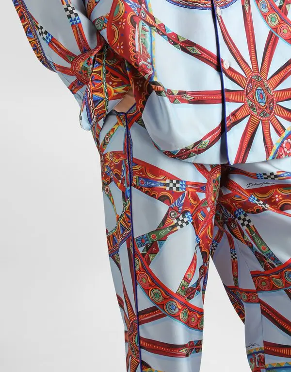 Dolce & Gabbana Carretto-print Vanity Twill Trousers