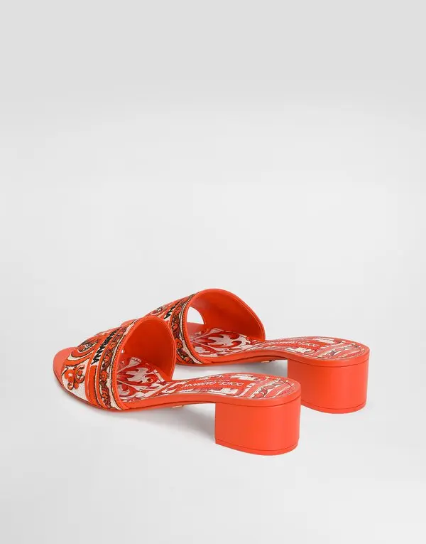 Dolce & Gabbana Ciabatta Flat Slides And Mules - Multicolor
