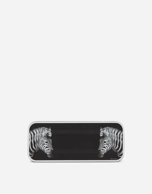 Dolce & Gabbana Wooden Tray Small Rectangular - Multicolor