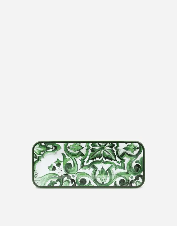 Dolce & Gabbana Wooden Tray Small Rectangular - Multicolor