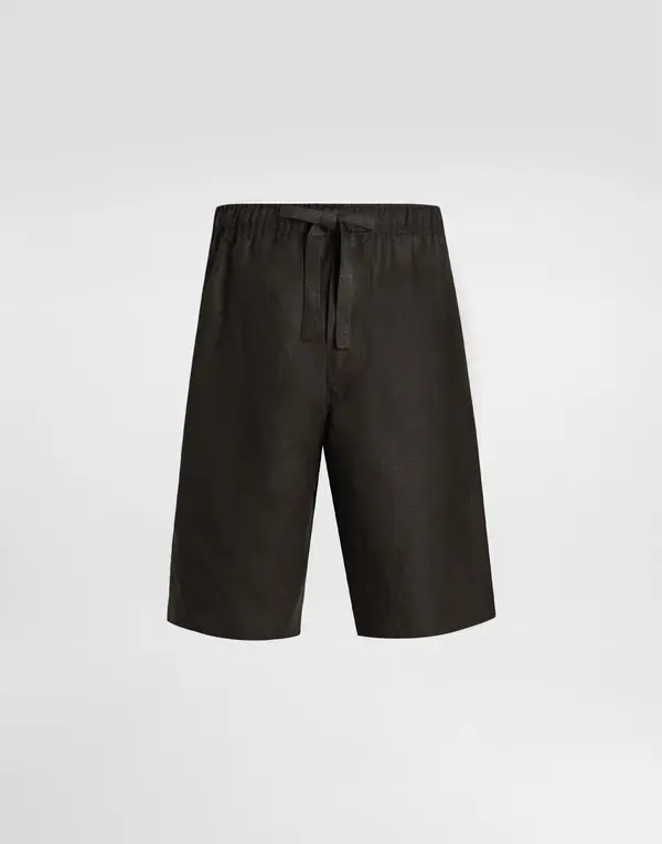 Dolce & Gabbana Linen Fabric Shorts