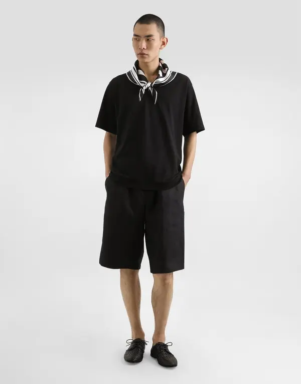 Dolce & Gabbana Linen Fabric Shorts