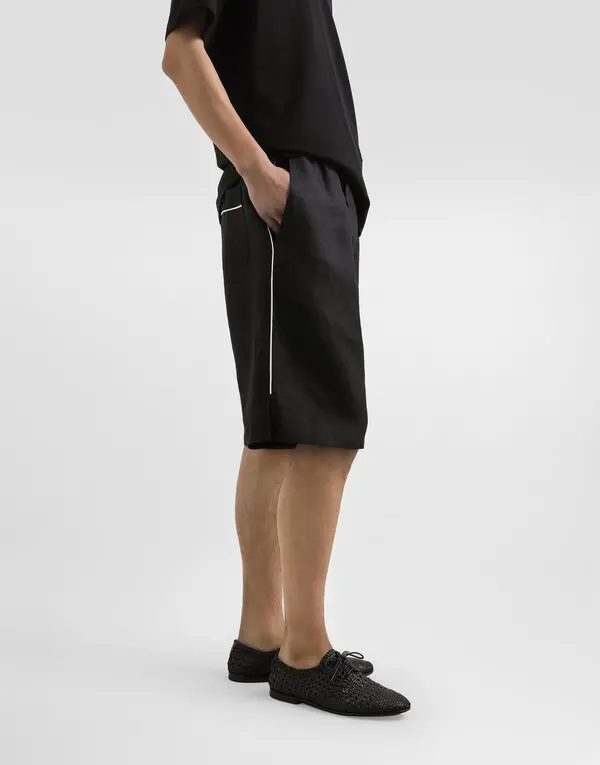 Dolce & Gabbana Linen Fabric Shorts