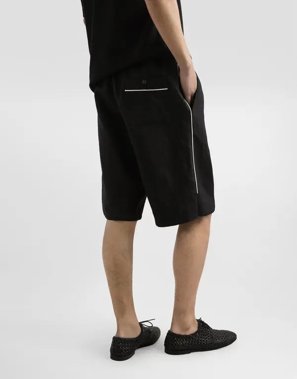 Dolce & Gabbana Linen Fabric Shorts