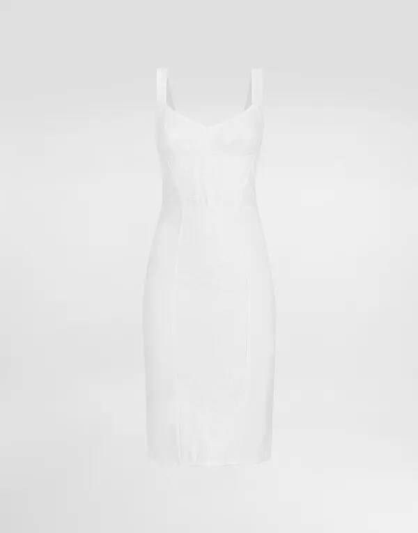 Dolce & Gabbana Corset Bustier Dress Dresses Satin - White