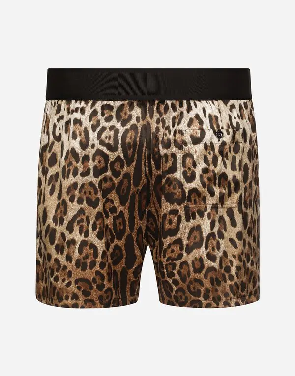 Dolce & Gabbana Leopard Silk Boxer Shorts - Print