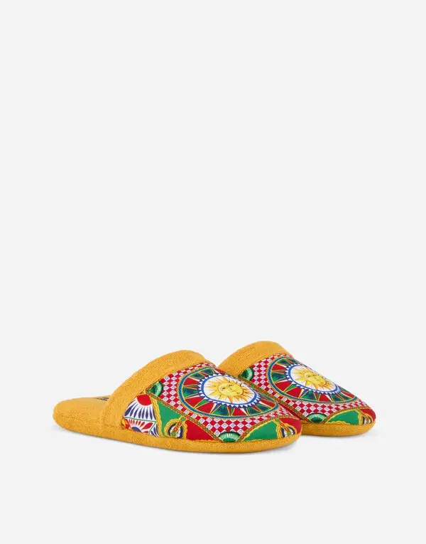 Dolce & Gabbana Cotton Terry Slippers Cotton Slippers