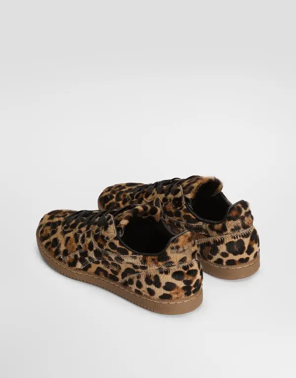Dolce & Gabbana X Diadora Pony Leopard Print Sneakers