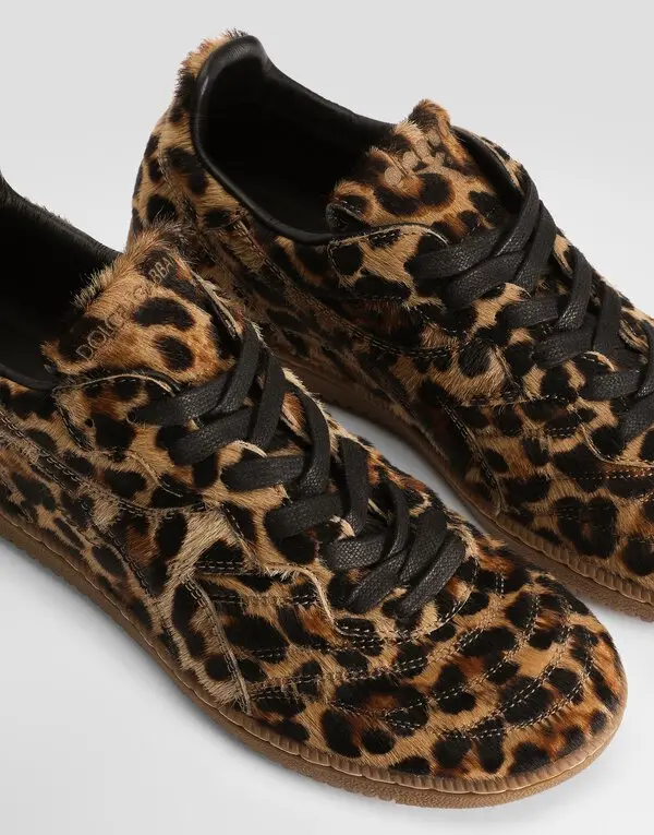 Dolce & Gabbana X Diadora Pony Leopard Print Sneakers
