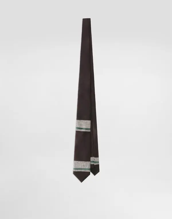 Dolce & Gabbana Vintage-print Twill Neck Tie - Brown