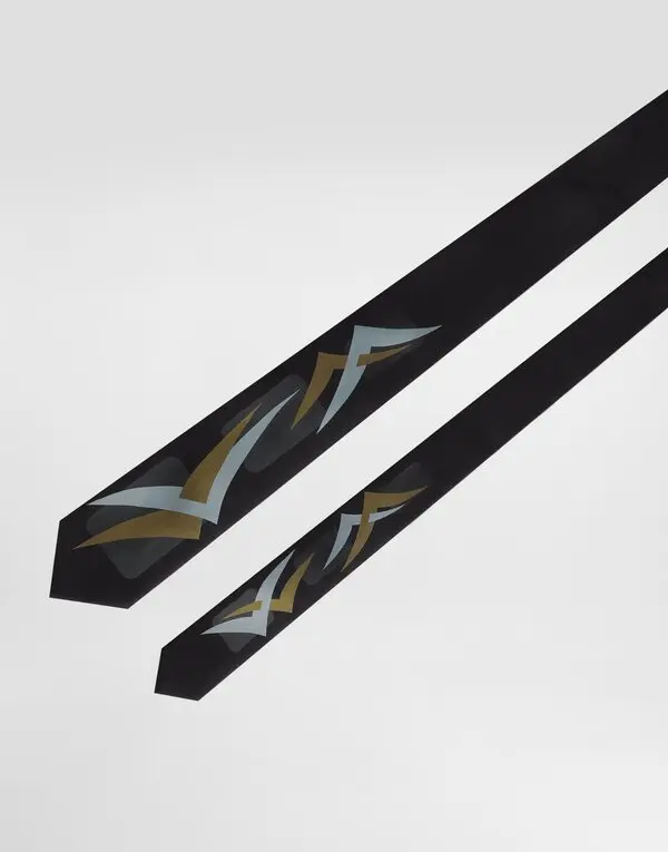 Dolce & Gabbana Vintage-print Twill Neck Tie - Grey