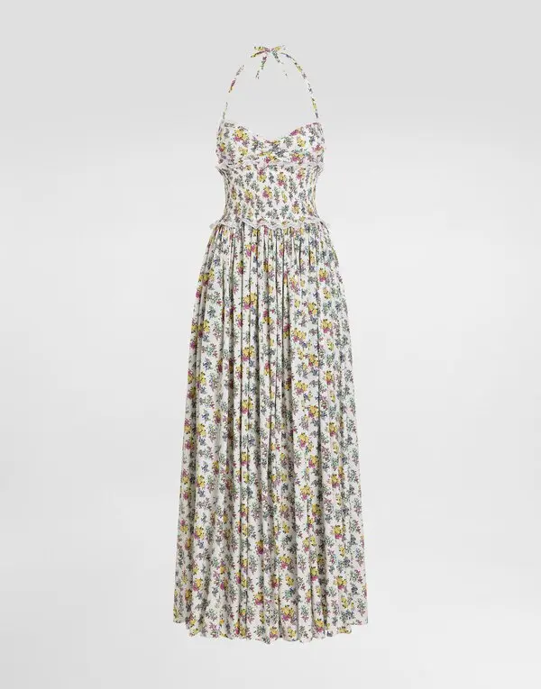 Dolce & Gabbana Floral-print Poplin Maxi Dress