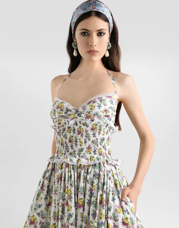 Dolce & Gabbana Floral-print Poplin Maxi Dress