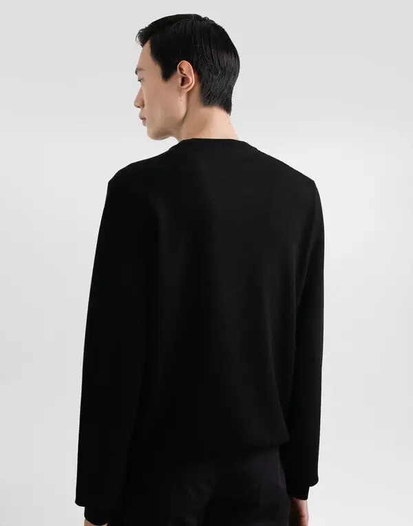 Dolce & Gabbana Crew Neck Wool Pullover Sweaters And Cardigans