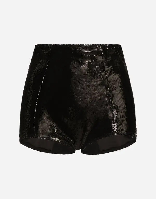 Dolce & Gabbana High-waisted Sequined Briefs Pants And Shorts Sequins