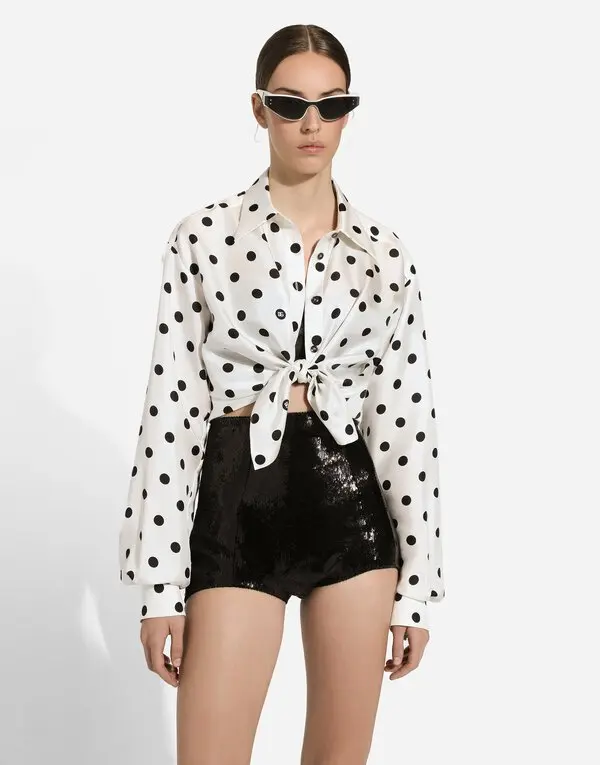 Dolce & Gabbana High-waisted Sequined Briefs Pants And Shorts Sequins