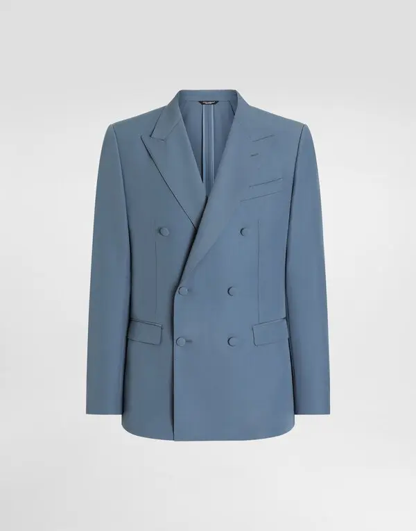 Dolce & Gabbana Double-breasted Wool Poplin Jacket Suits And Blazers