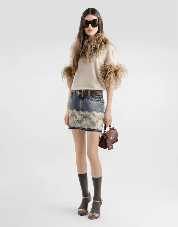 Dolce & Gabbana Cashmere Pullover Sweaters And Cardigans - Beige