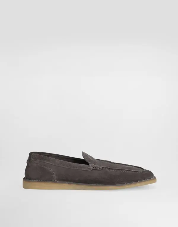 Dolce & Gabbana Suede Loafers Driver Shoes And Loafers - Grey