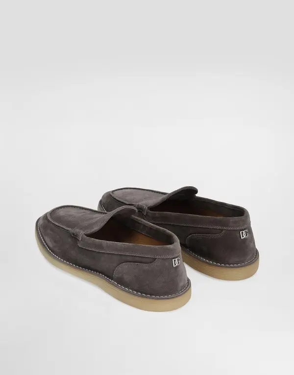 Dolce & Gabbana Suede Loafers Driver Shoes And Loafers - Grey
